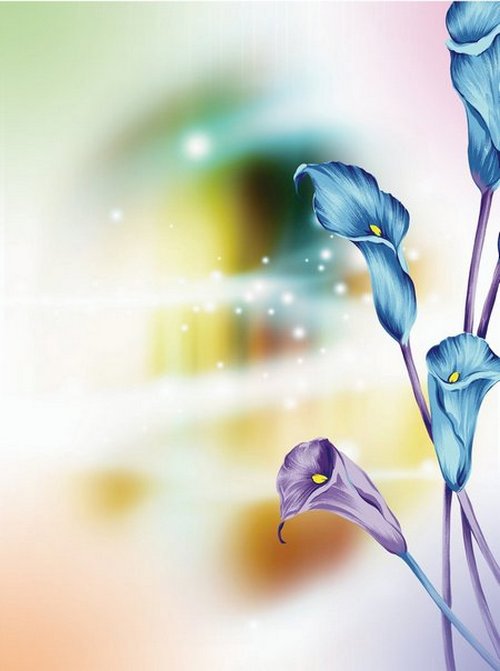 PSD background - Floral ( free 4 backgrounds psd download )