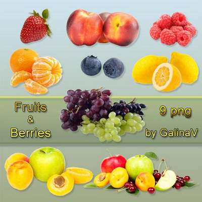 30 PNG, Berries and fruits on transparent background, download