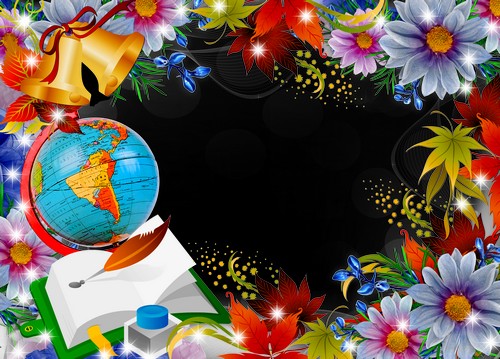 Free school frame for photo in PSD format with school subjects ...