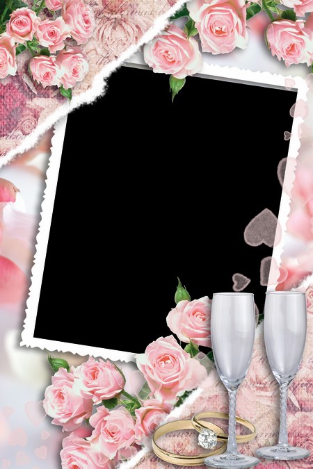 Frame for wedding photos - Bride and flower