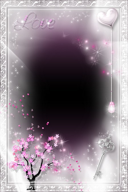 Romantic Frame psd png - Love and Passion