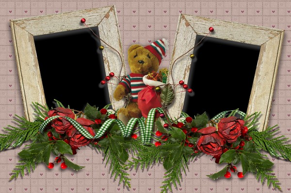 Winter Frame - Christmas Holiday ( frame template psd png download )