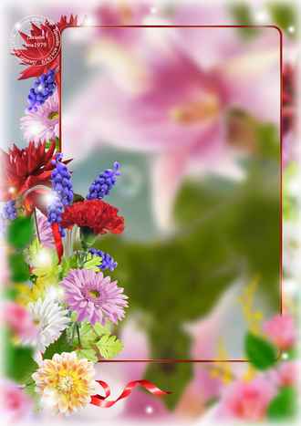 Flower Frame template for Adobe Photoshop ( png, psd, download ...