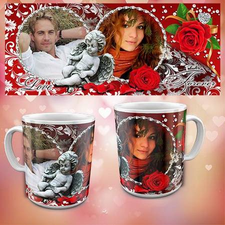 Photo template mug — Angel ( psd, download ). Transparent PNG Frame ...