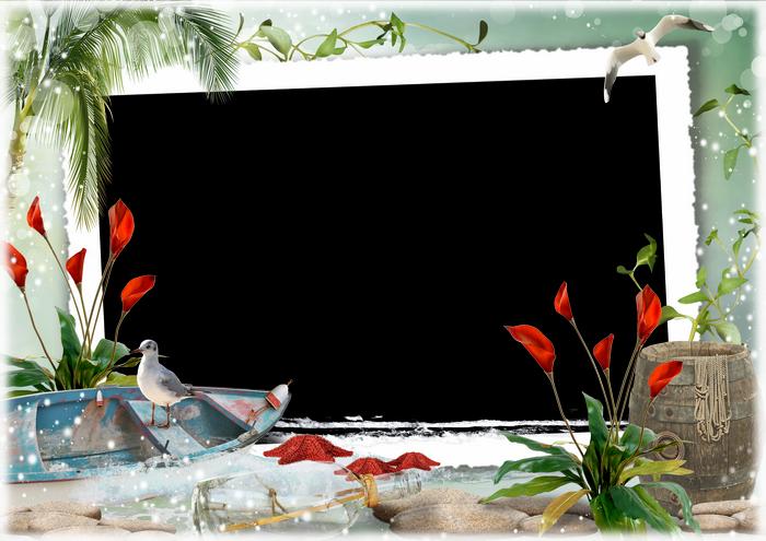 Frame for your photos on a summer theme, photo holiday by the sea ...