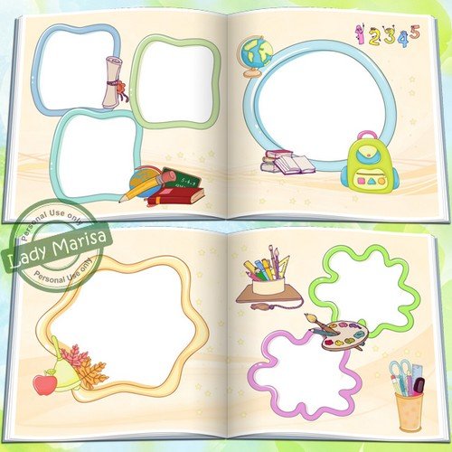 Photobook template - I’m drawing a school