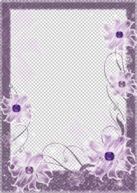 Photo frame template Violet ( PSD, PNG )