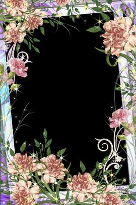 Flower frame for Photoshop - Delicate lily (free frame psd free 2 frame ...