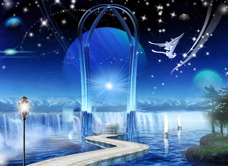 Layered PSD file for your creativity - Gateway to the world