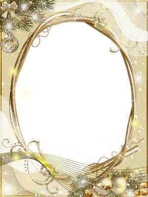 Celebratory frame psd template with beautiful Christmas decorations ...