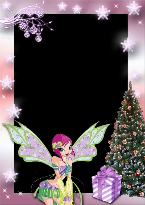 Christmas photo frame with Tecnai - Winx Merry Christmas