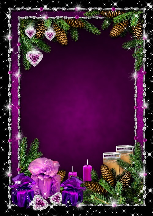 Christmas photo frame PSD PNG download - the Feast