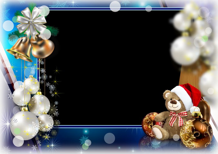 Free PSD Celebratory Frame PNG format for Photoshop - Bright Christmas ...