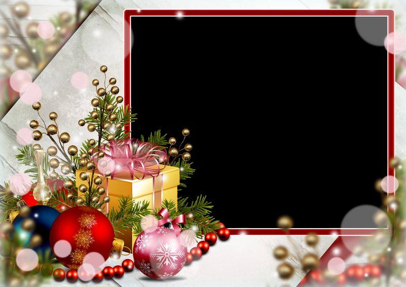 Christmas Frame for Photoshop PNG format - The long-awaited gift ...