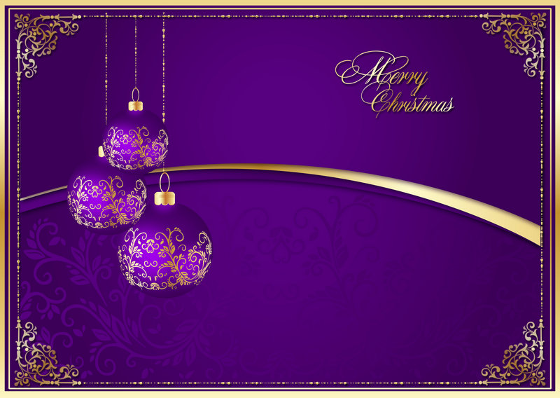 Merry Christmas Violet Background ( PSD ) Download