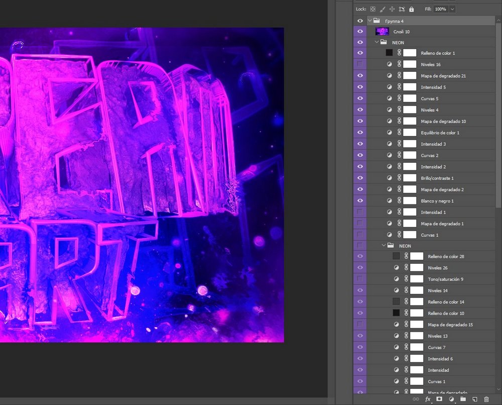PSD Neon Preview for video - STREAM