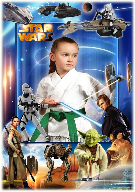 Star Wars - Photo frame ( Transparent PNG | Layered PSD )