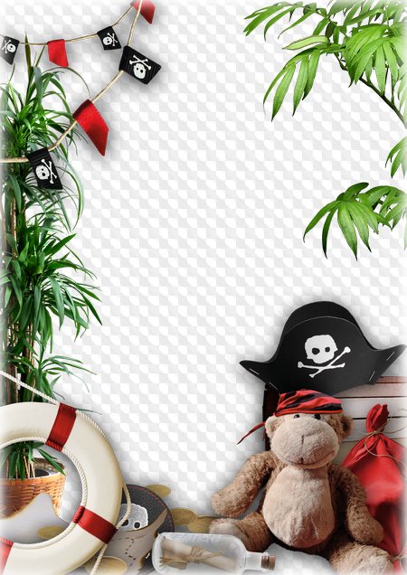Photo frame portrait for photo boy - Pirate