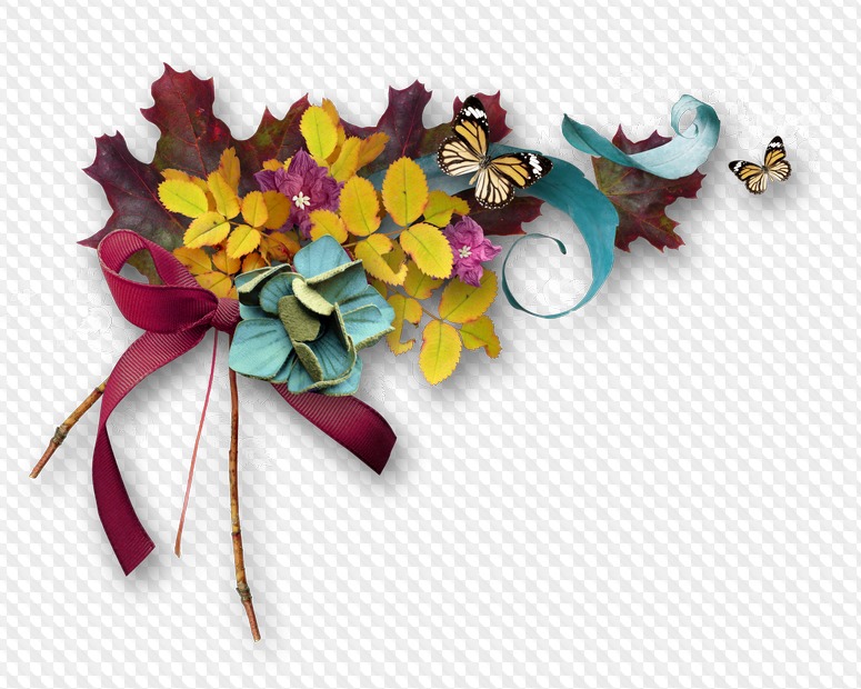 PNG Frames and Clusters with autumn leaves
