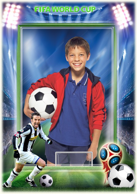 PSD, PNG, Photo frame FIFA World Cup, football