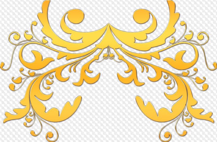 10 PNG, Gold design elements, PNG images with transparent background