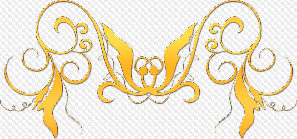 10 PNG, Gold design elements, PNG images with transparent background