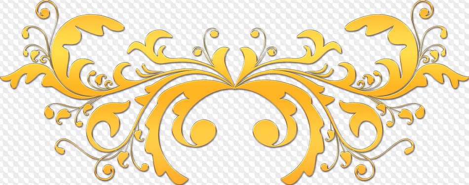 10 PNG, Gold design elements, PNG images with transparent background