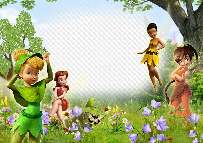 7 PNG, Photo Frames with fairies for childrens photos