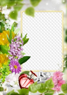 Free frames Photoshop download - fantasy world of flowers