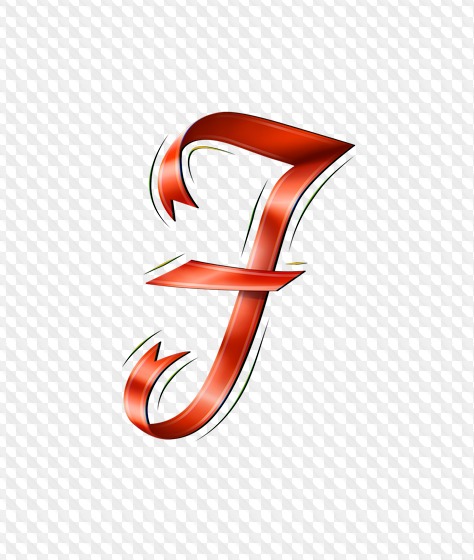 62 PSD, 62 PNG, Letters red ribbons, numbers red ribbons