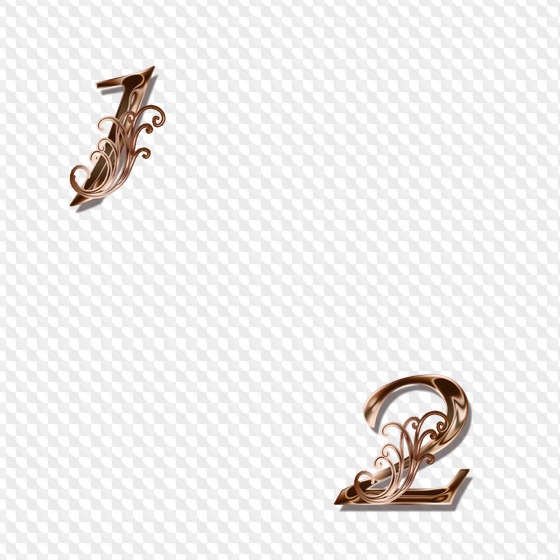 PSD, 71 PNG, Bronze Alphabet, letters, numbers, punctuation ...