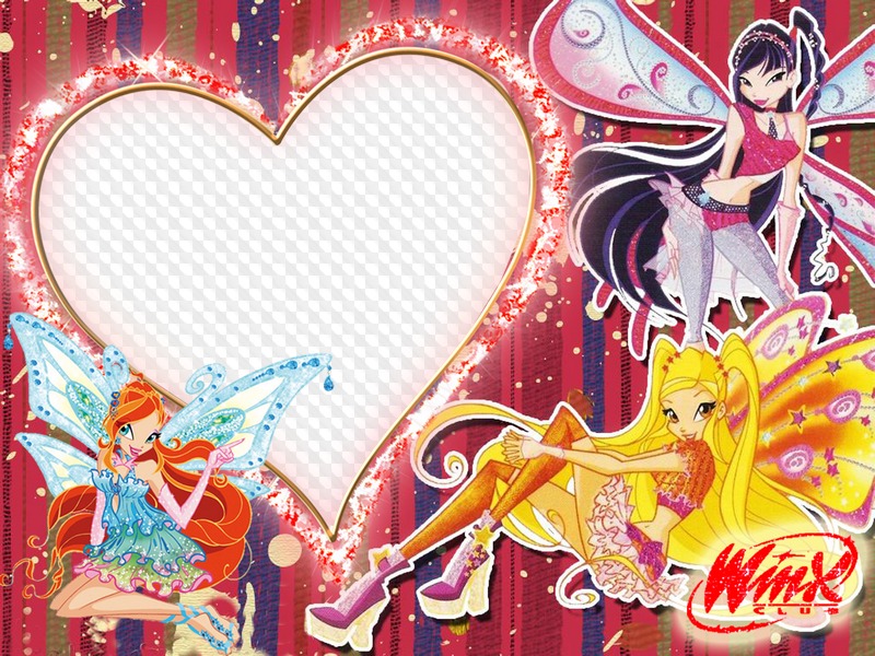 Free psd frame for baby pictures (girls ) with cartoon characters Lady ...