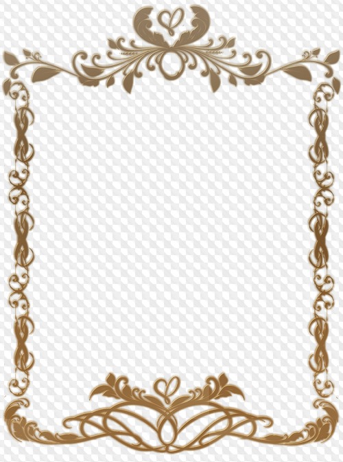 Updated: 10 PSD, 17 PNG, Decorative frames with transparent background