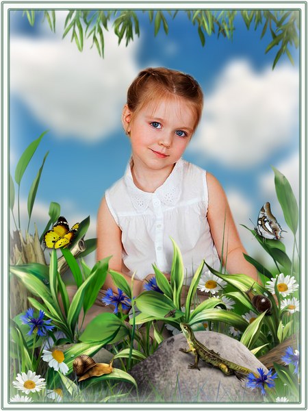 Beautiful nature photo frame