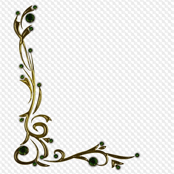 Decorative corners on transparent background