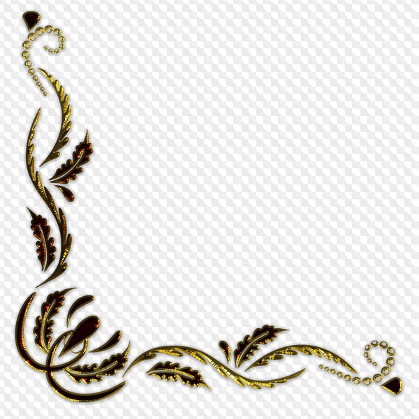 Decorative corners on transparent background