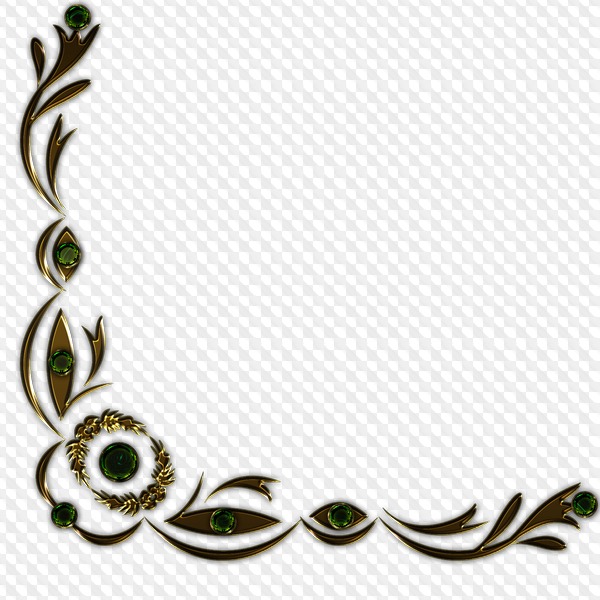 Decorative corners on transparent background