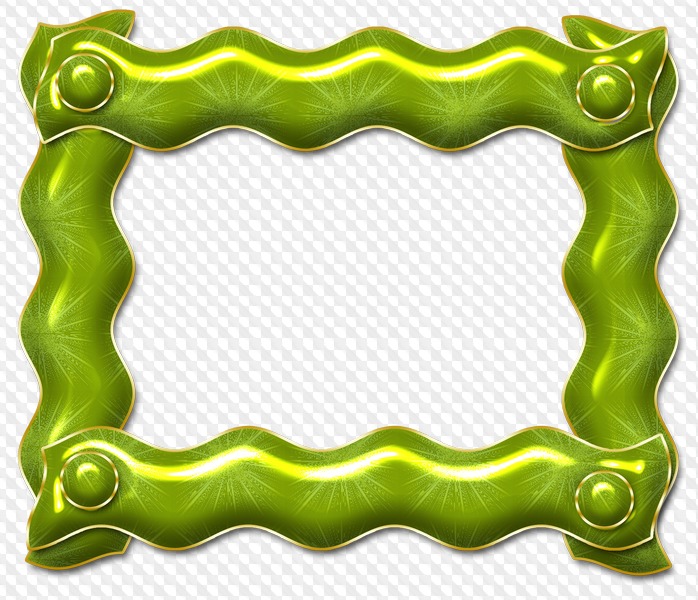 Png ClipArt Wavy frame with rivets, cutouts on a transparent background