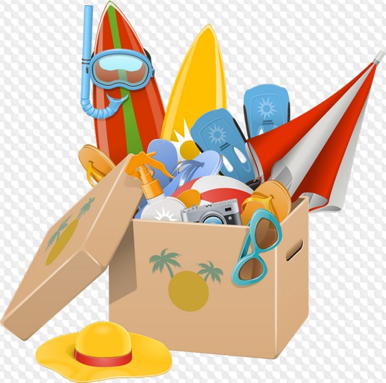 PSD, 17 PNG, Summer vacation, travel, graphics on transparent background