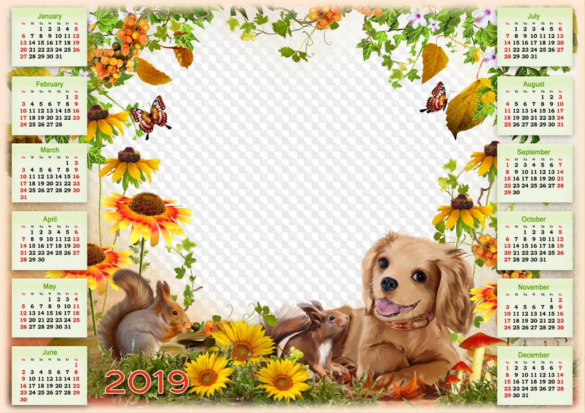 Calendar 2019 Soul Autumn