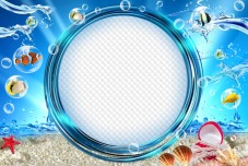 Romantic summer photo frame - Underwater wonderful World