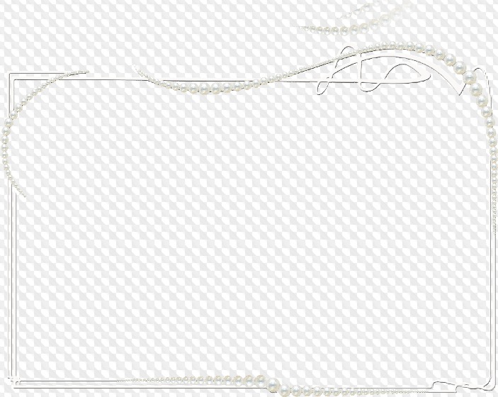 7 PSD, 7 PNG, Pearl frames, design elements, on transparent background