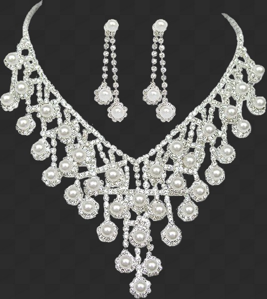 PSD, Six PNG, Necklace and earrings on a transparent background ...