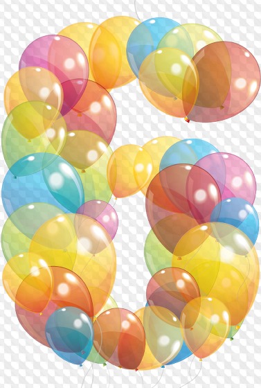 PSD, 10 PNG, Balloon, Numbers on a transparent background