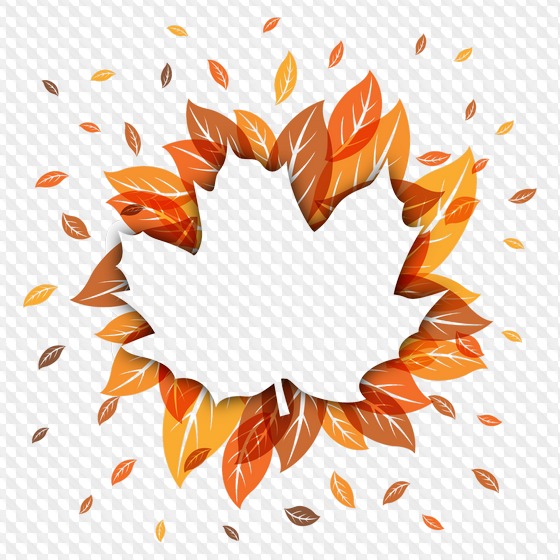 Autumn compositions, leaves, landscape elements, overlays on ...