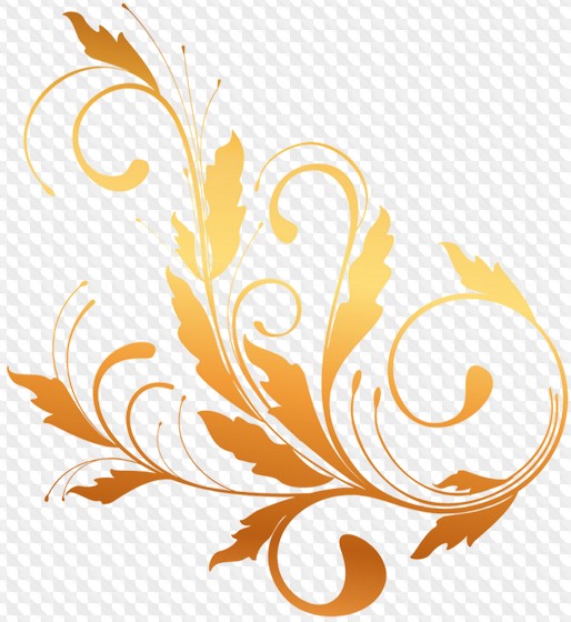Updated: 111 PNG, Gold decorative elements on transparent background
