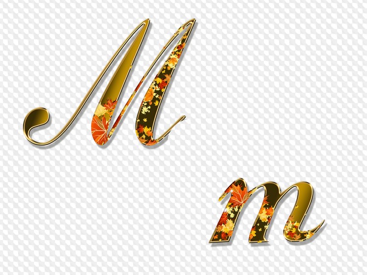 69 PNG, Autumn leaves Alphabet, letters, numbers and punctuation on ...