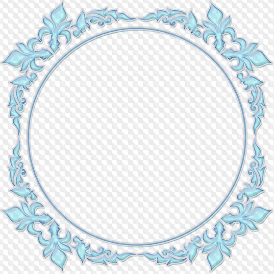 Snow frames on transparent background