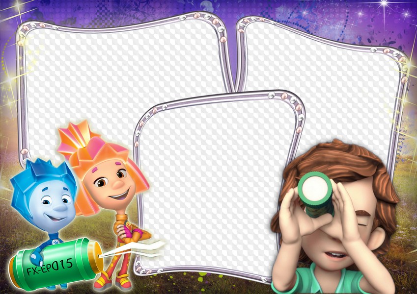 Kids photoshop frame download - Fixiki Frame on 1 and 3 photos