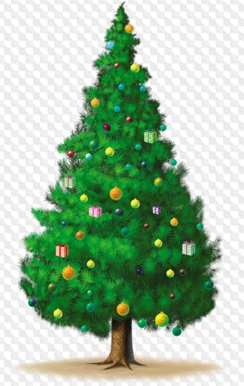 Christmas tree on transparent background, 23 PNG